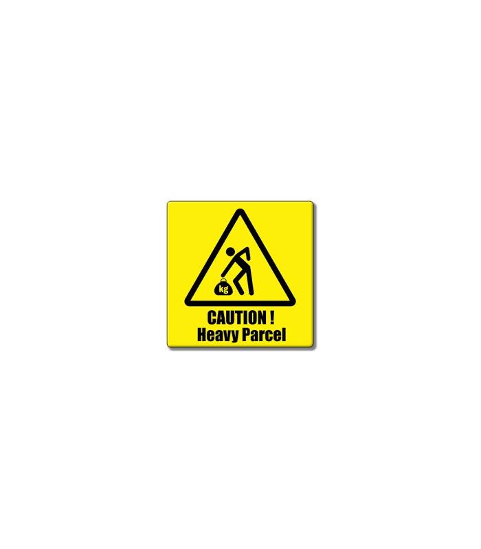 Ettiquette pour colis LOURD CAUTION HEAVY PARCEL